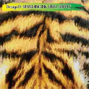 Tiger Stripes Adhesive Vinyl | Heat Transfer | Faux Leather | Laser ...
