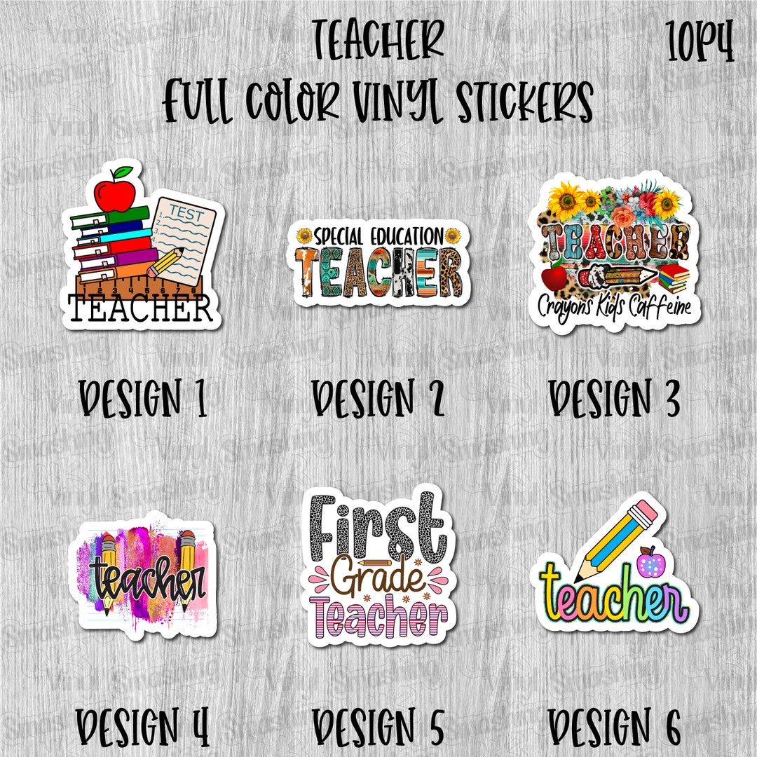 Teacher Full Color Sticker/printed Vinyl Sticker/printed Vinyl Decal ...
