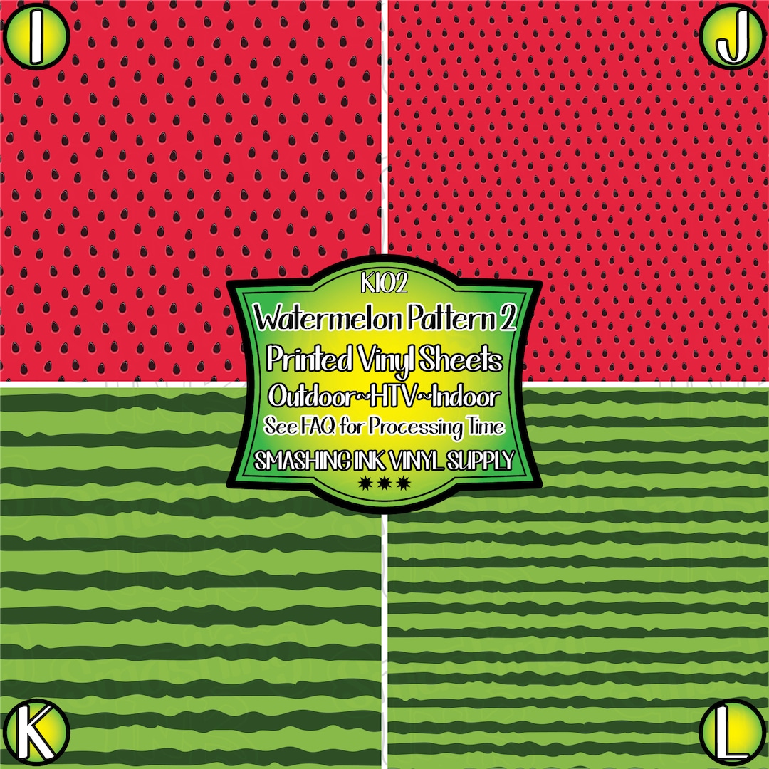 Watermelon 2 Adhesive Vinyl | Heat Transfer | Faux Leather | Laser Safe ...