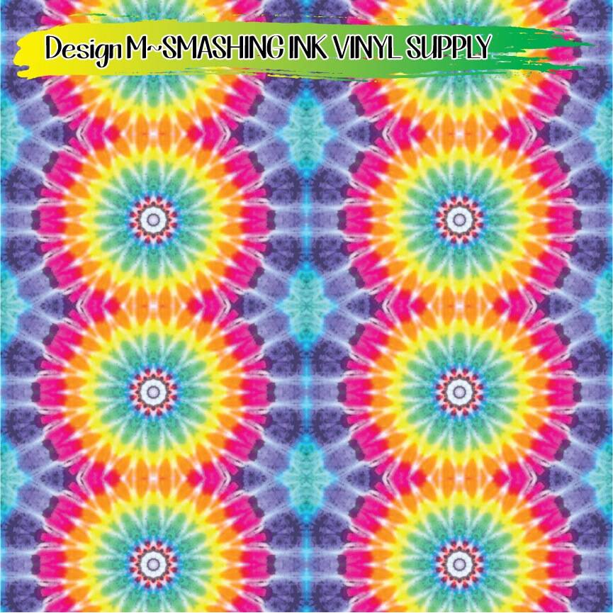 Rainbow Tie Dye Vinyl/Printed Heat Transfer Vinyl/Patterned | Etsy
