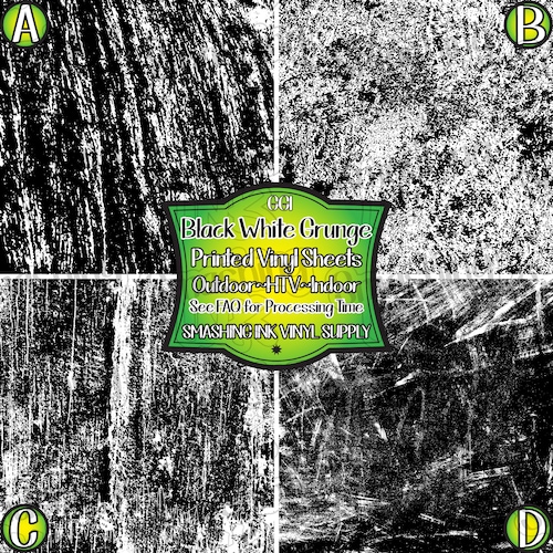 Black White Distress Vinyl/printed Heat Transfer - Etsy