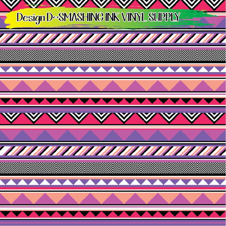 Aztec Triangle Vinyl/printed Heat Transfer Vinyl/patterned - Etsy