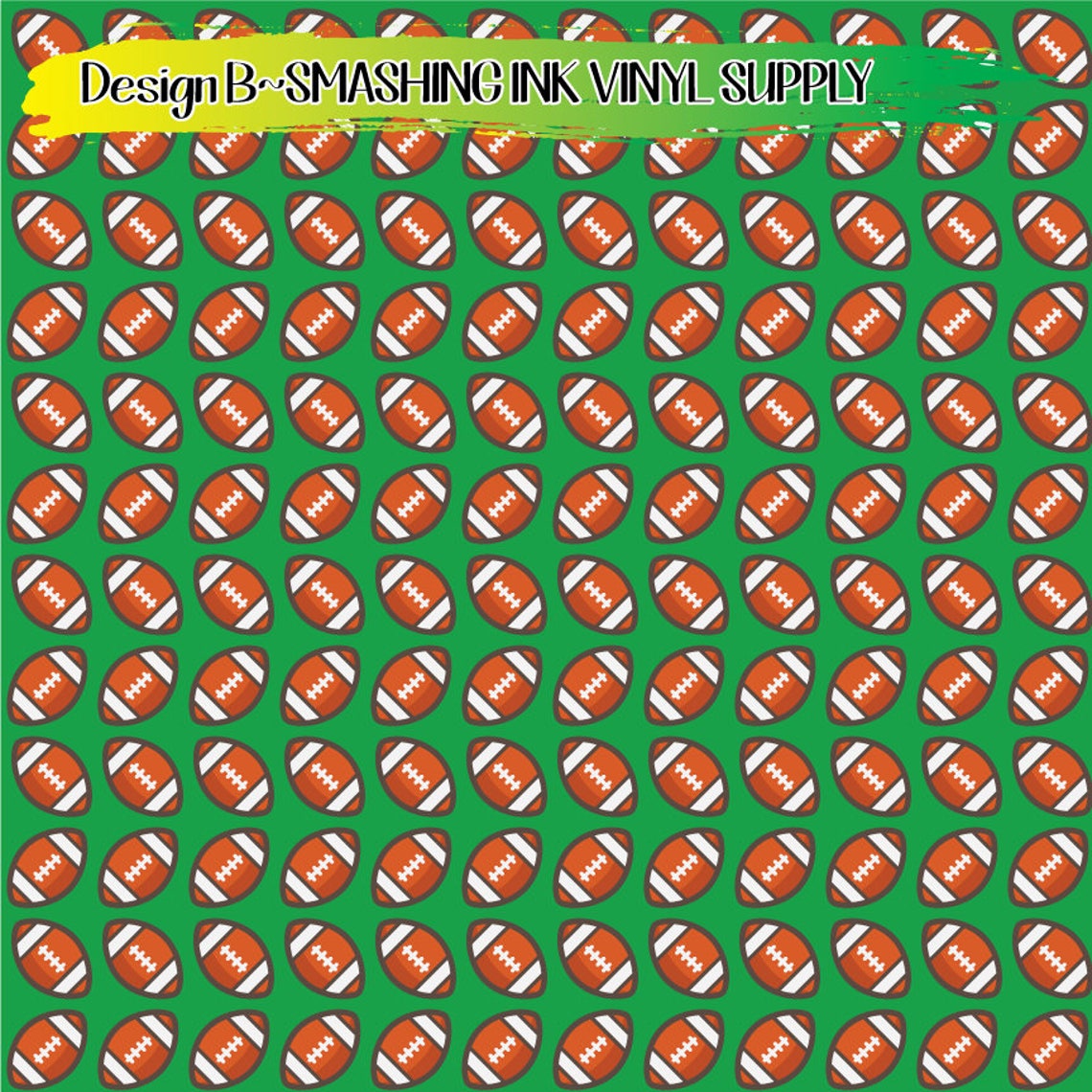 Football Patterned Adhesive Vinyl | Heat Transfer | Faux Leather ...