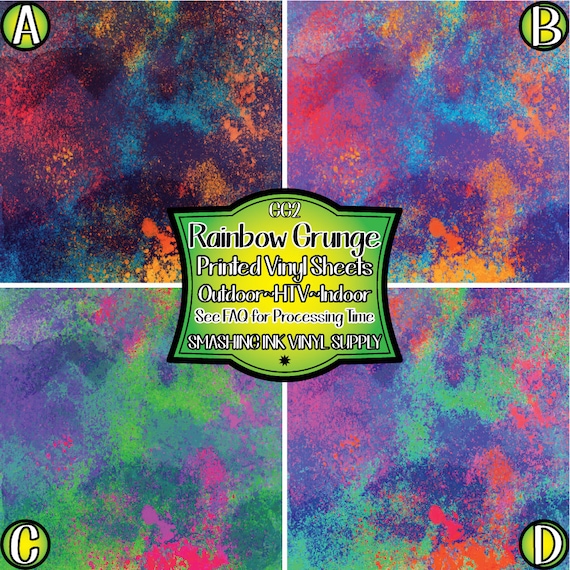 Colorful Grunge Print Vinyl/printed Heat Transfer | Etsy