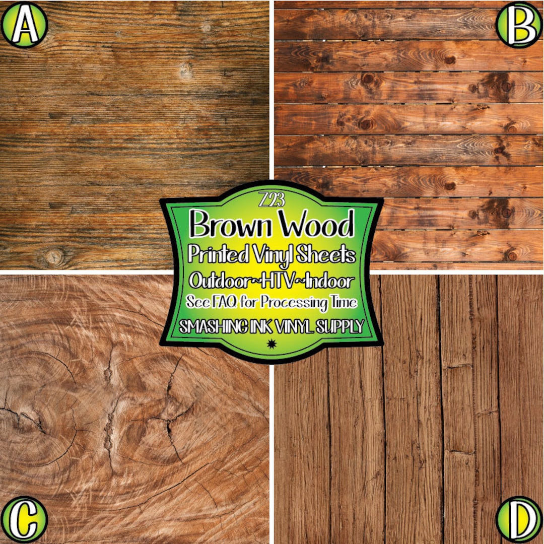 Brown Wood Texture Vinyl/printed Heat Transfer Vinyl/patterned Vinyl ...
