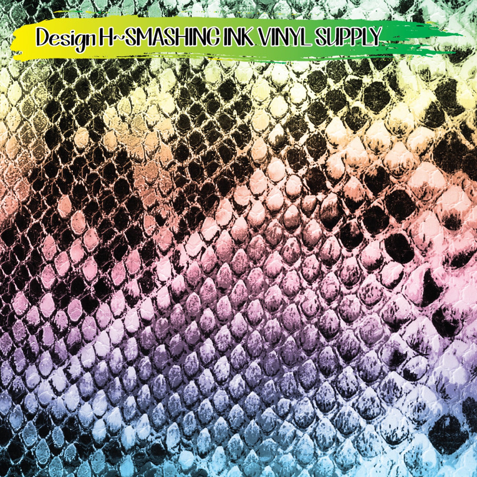 Rainbow Snakeskin Vinyl/printed Heat Transfer Vinyl/patterned Vinyl ...