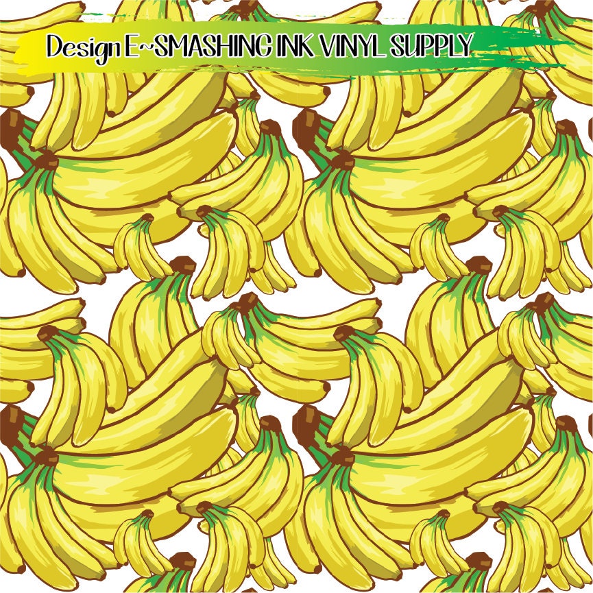 Banana Pattern Vinyl/printed Heat Transfer Vinyl/patterned - Etsy