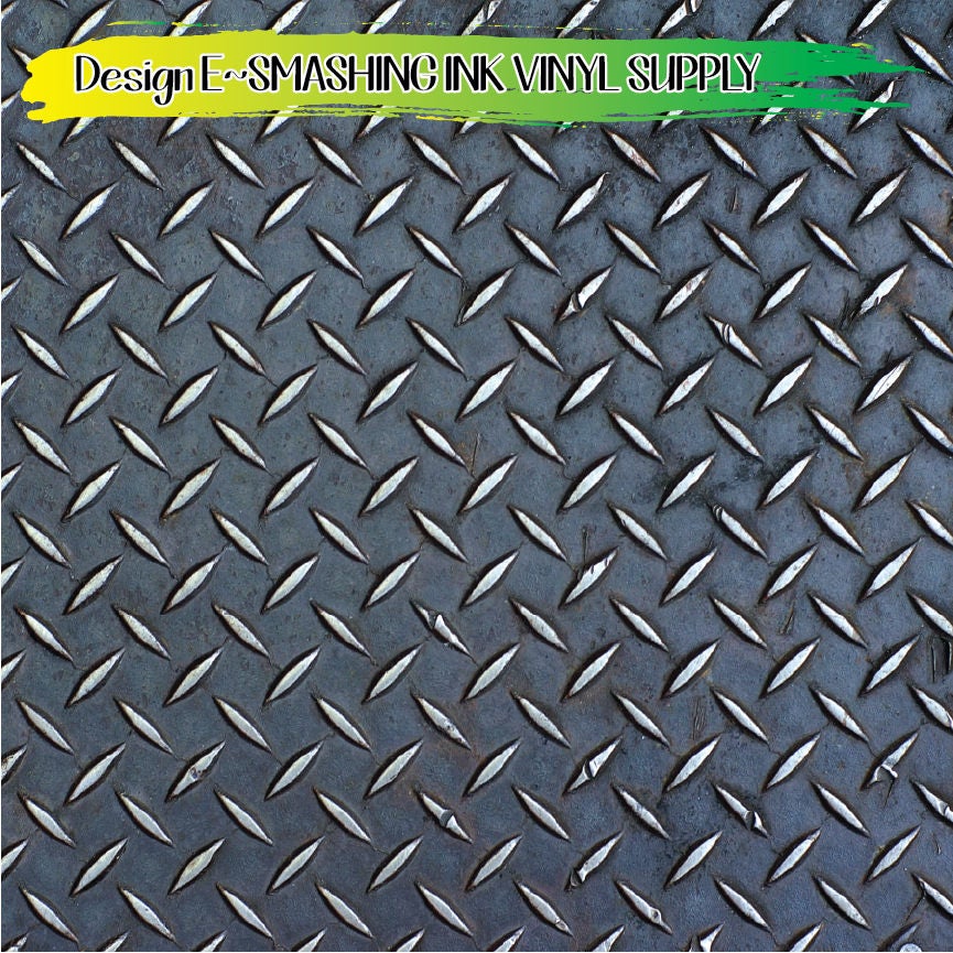 Distressed Diamond Plate Vinyl/printed Heat Transfer Vinyl/pattern ...