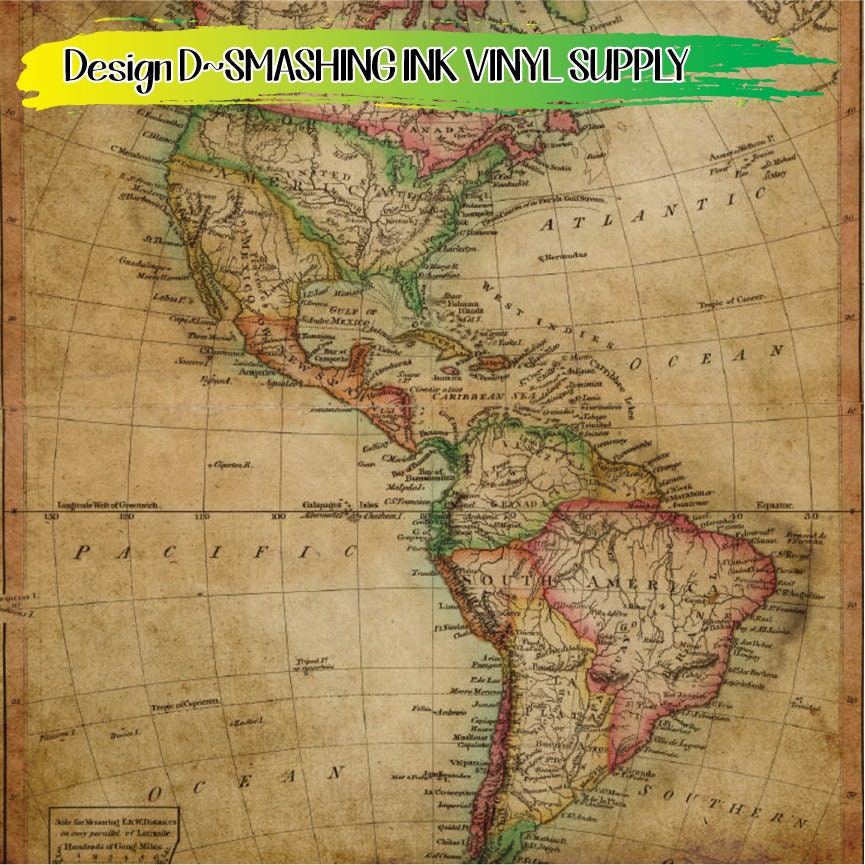 Vintage Map Pattern Vinyl/printed Heat Transfer - Etsy