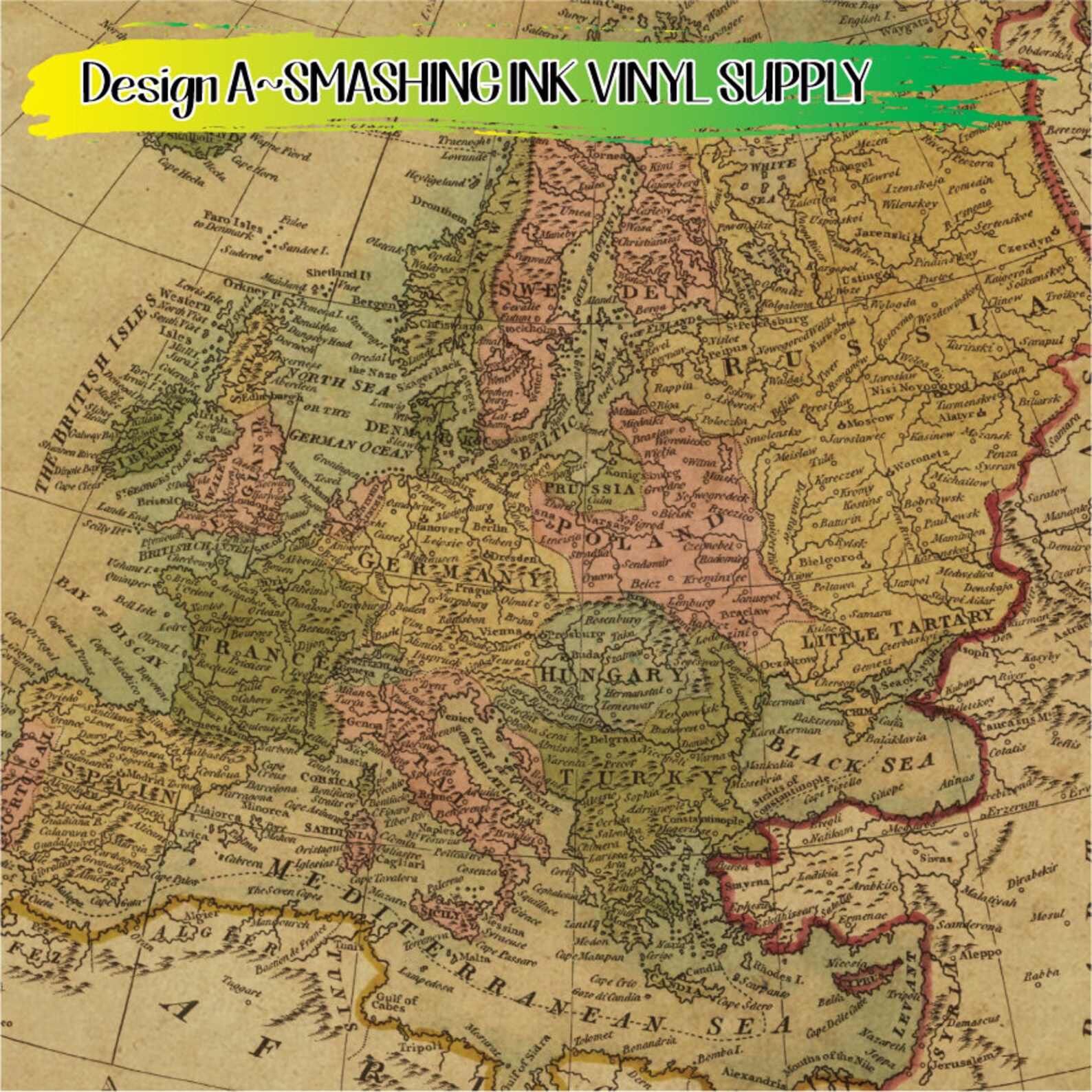 Vintage Map Pattern Vinyl/printed Heat Transfer - Etsy