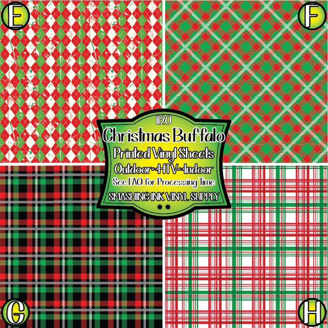 Christmas Fabric Vinyl/printed Heat Transfer Vinyl/patterned Vinyl ...