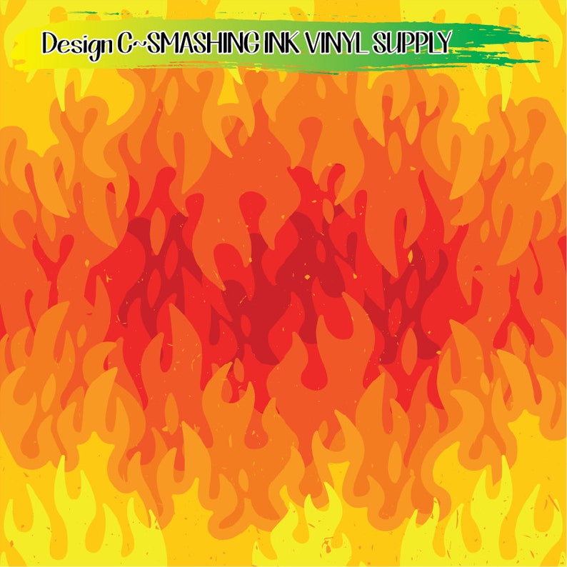 Flame Pattern Vinyl/printed Heat Transfer Vinyl/patterned Vinyl/printed ...
