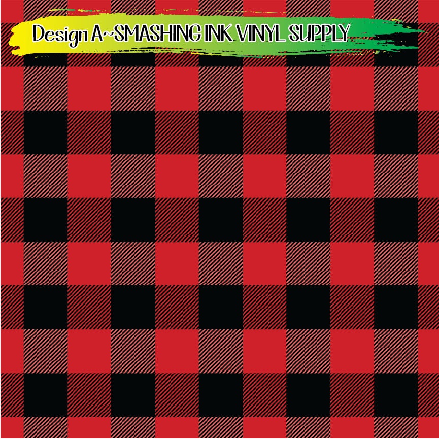 Red Buffalo Plaid Vinyl/printed Heat Transfer Vinyl/patterned | Etsy