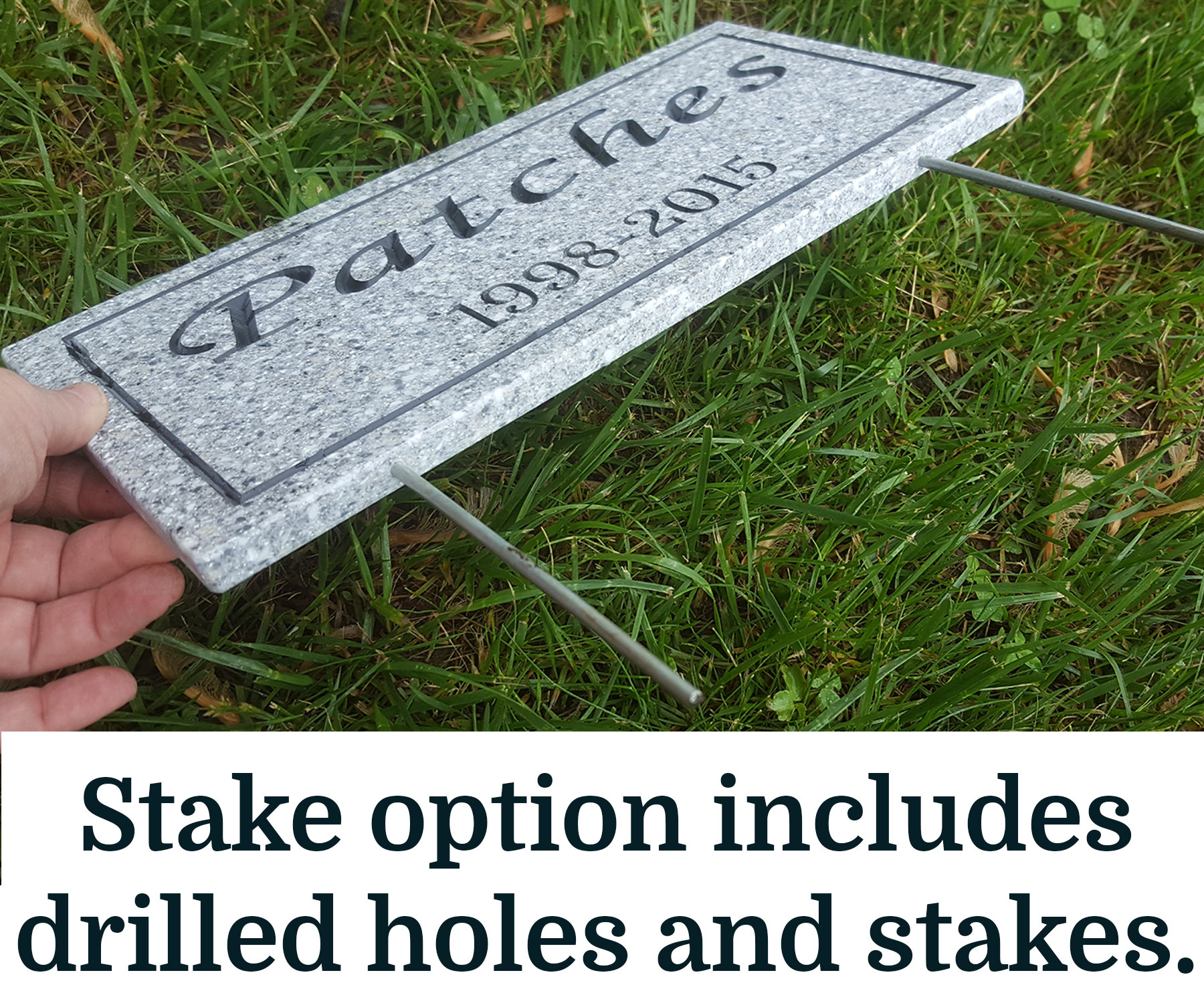 Memorial Plaque Stand Add-on Options Choice of Steel Ground - Etsy