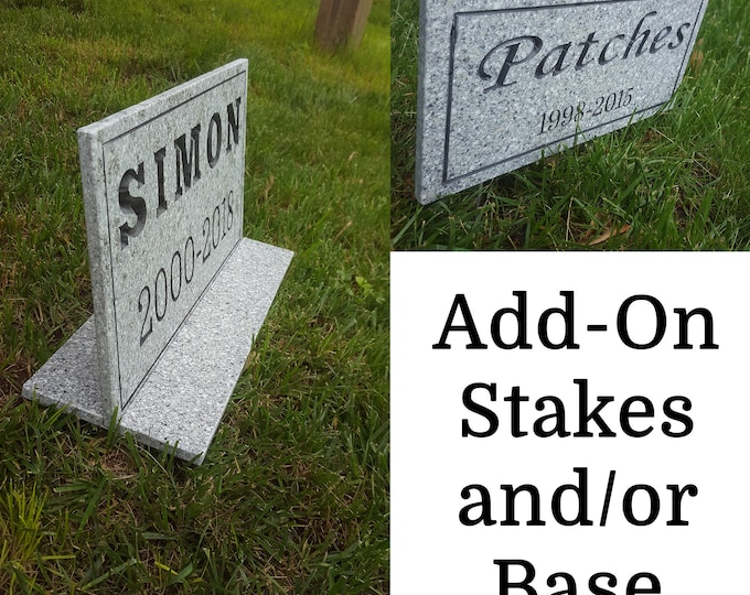 Memorial Plaque Stand Add-on Options Choice of Steel Ground Stakes or ...