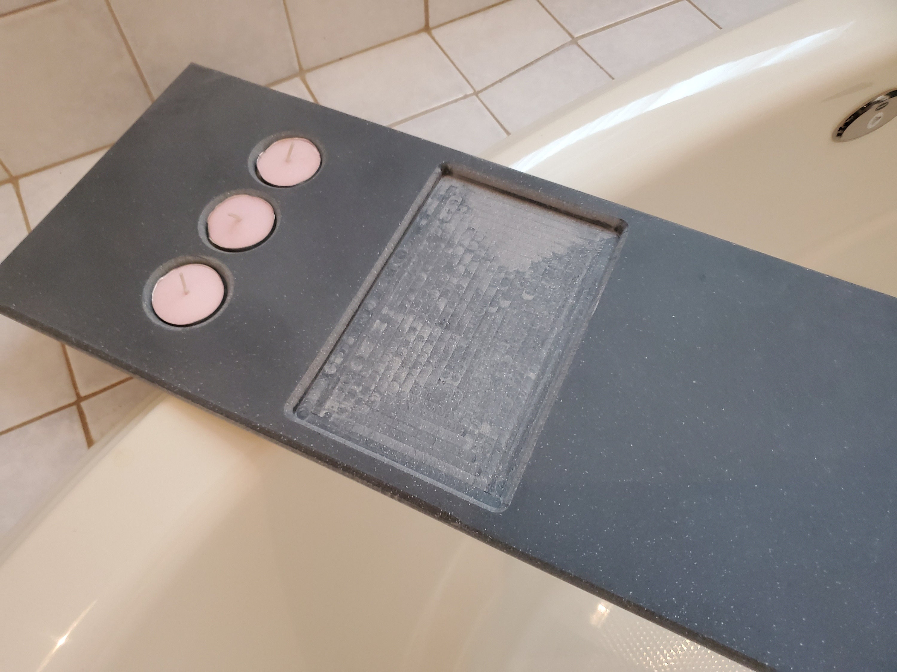 X-large 46-50" X 8" Bath Tub Tray Custom Made to Order Corian Caddy ...