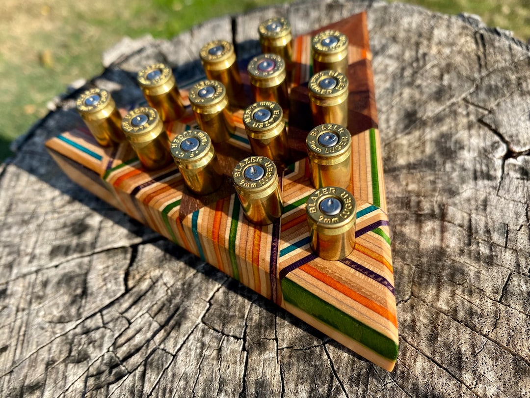 Triangle Peg Board Game Combo Wood - Etsy