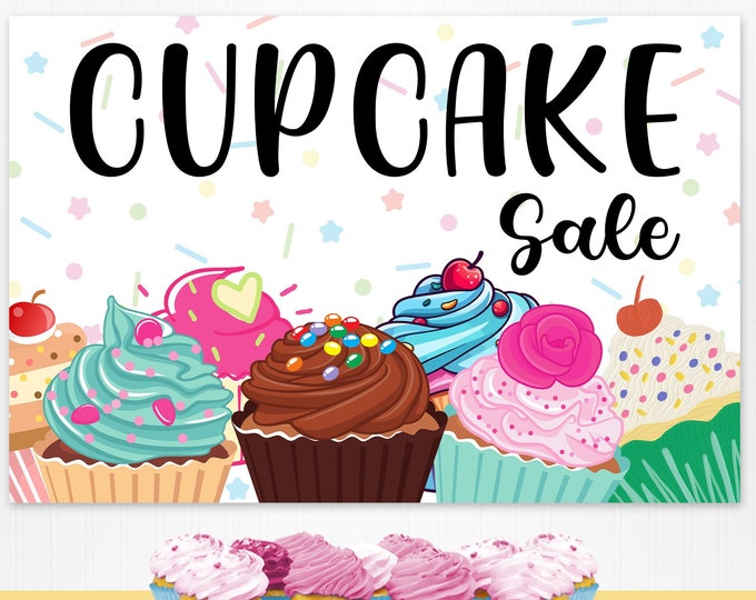 Custom Cupcake Sign - Digital Download, DIY Printable Sign, Carnival ...