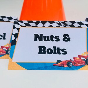 Race Car Food Labels, Racing Birthday Party, Party Supplies, Race Car ...