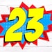 Superhero Bubble Number 23- Superhero Birthday - Superhero Centerpiece ...