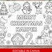 Personalized Christmas Coloring Page, Editable Christmas Coloring Page ...