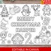 Personalized Christmas Coloring Page, Editable Christmas Coloring Page ...