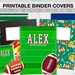 PRINTABLE BINDER COVERS-1 Personalized Binder Cover-football Binder ...