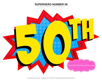 SUPERHERO NUMBER 5 Superhero Printables Number 5 | Etsy