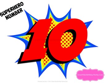 SUPERHERO NUMBER 3 Superhero Printables Superhero | Etsy