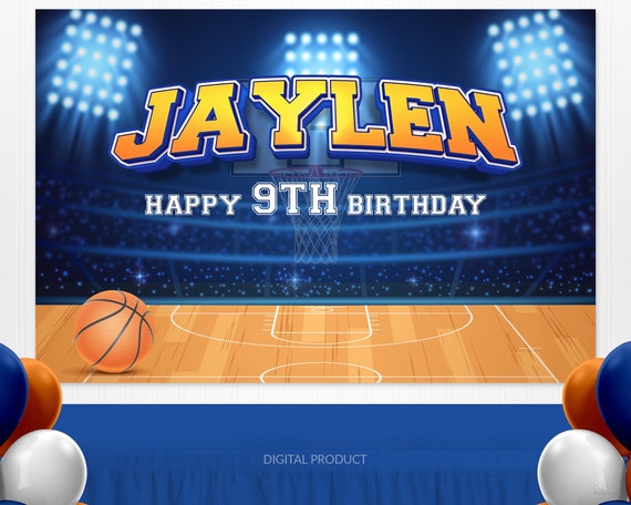 Basketball Backdrop Basketball Party Basketball Banner | Etsy