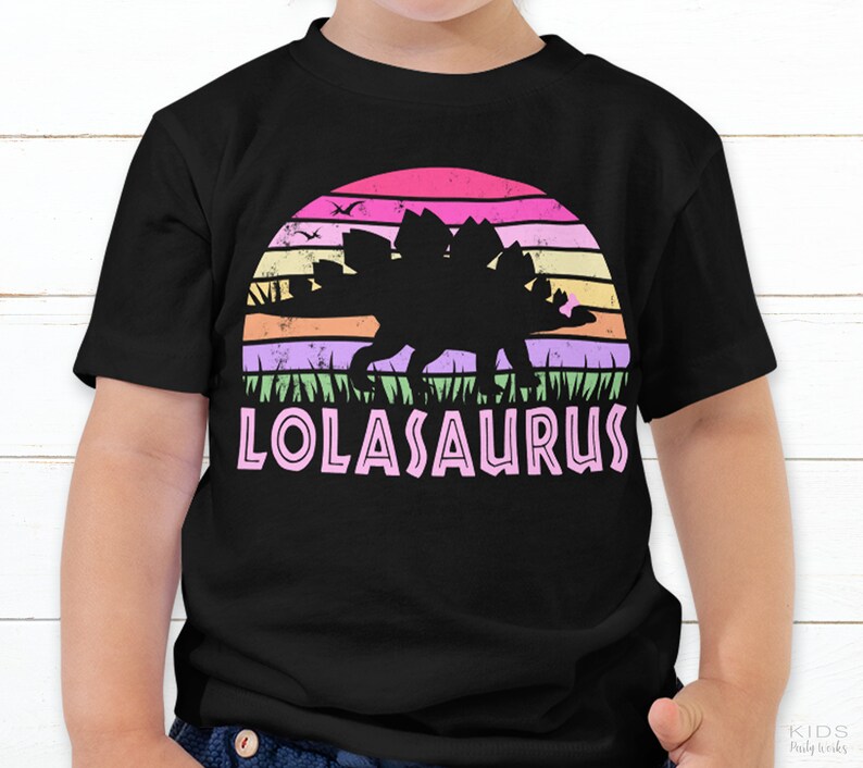 Dinosaur Shirt Girl, Kids Stegosaurus Shirt, Dinosaur Birthday Shirt ...