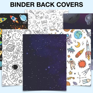 Kids Printable BINDER COVERS, Outer Space Binder Covers, 1 Personalized ...