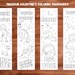 Valentine Coloring Bookmark - Dinosaur Valentine Bookmark - Bookmark to ...