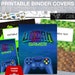 Kids Printable BINDER COVERS, Gamer Binder Covers, 1 Personalized Cover ...