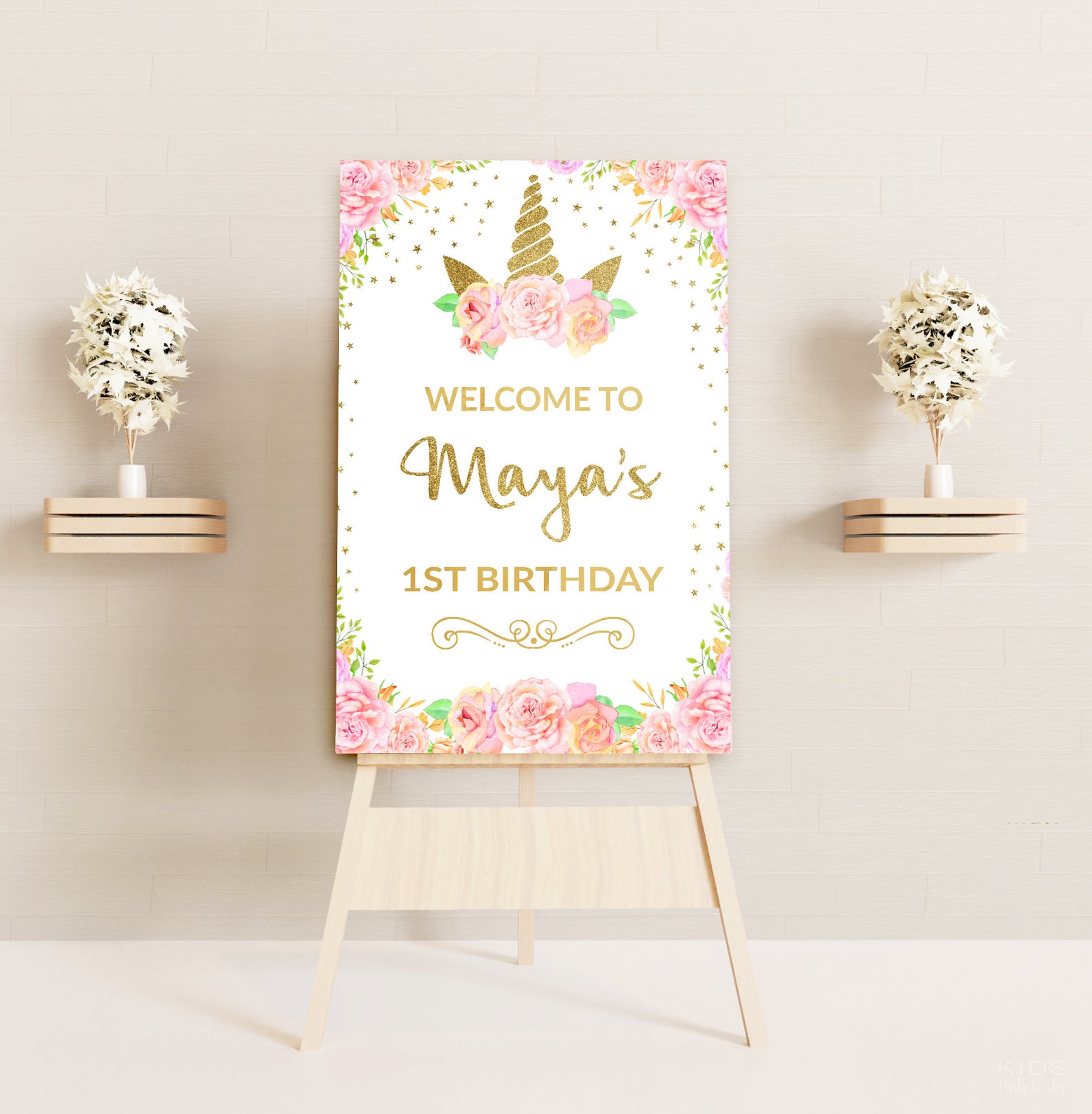 Unicorn Welcome Sign Unicorn Birthday Unicorn Party Unicorn - Etsy