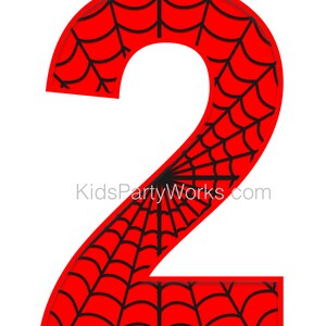 SPIDER Printable NUMBER 2 Centerpiece, Instant Download, Spider ...