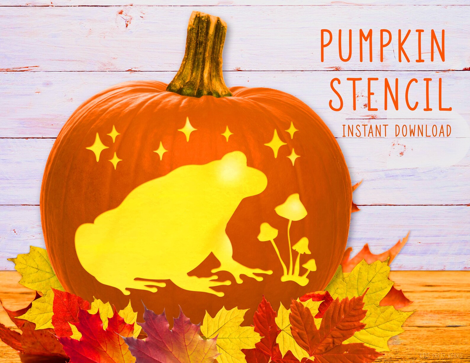 Frog Pumpkin Stencil, Frog Pumpkin Stencil, Toad Stencil, Trendy Frog ...