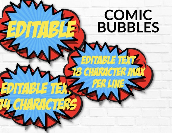Superhero Word Bubble, Speech Bubble, Superhero Sign, Superhero Party ...