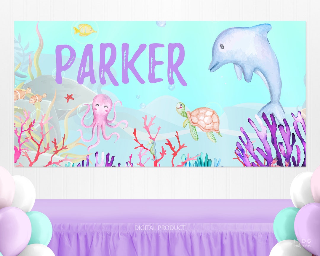 Under the Sea Backdrop, Under Th Sea Birthday, Under the Sea Party ...