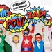 Giant Superhero Comic Bubbles, Superhero Birthday Party Sign, Speech ...