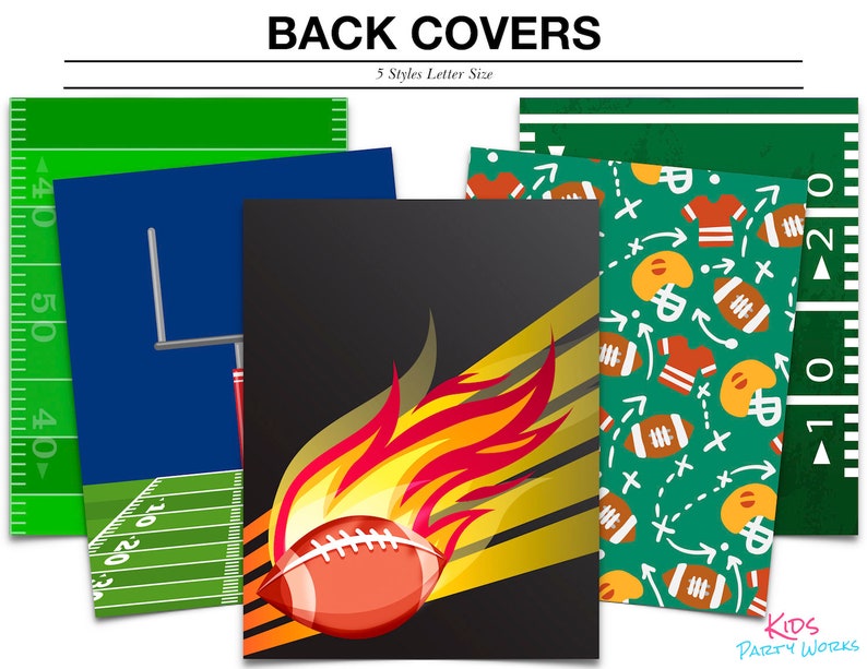 PRINTABLE BINDER COVERS-1 Personalized Binder Cover-football - Etsy