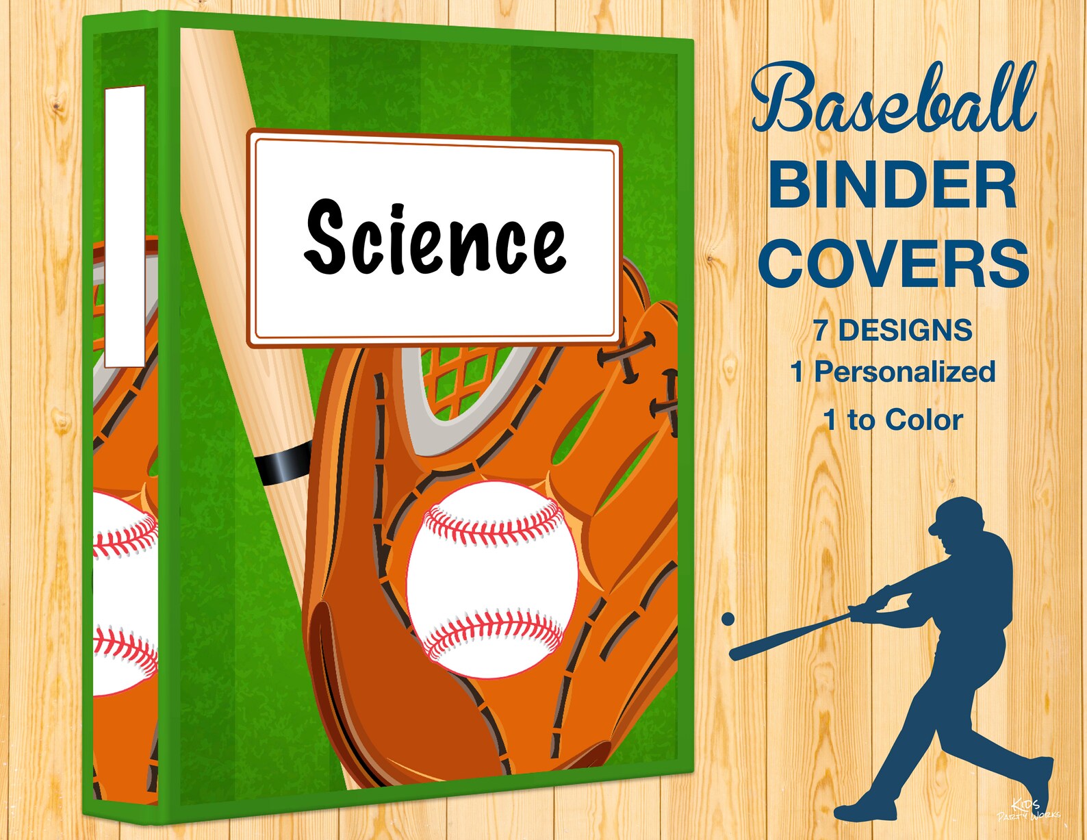 BINDER COVERS Printable 1 Personalized Binder Cover-baseball | Etsy