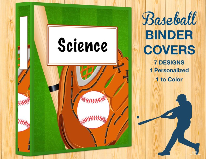 BINDER COVERS Printable 1 Personalized Binder Cover-baseball - Etsy