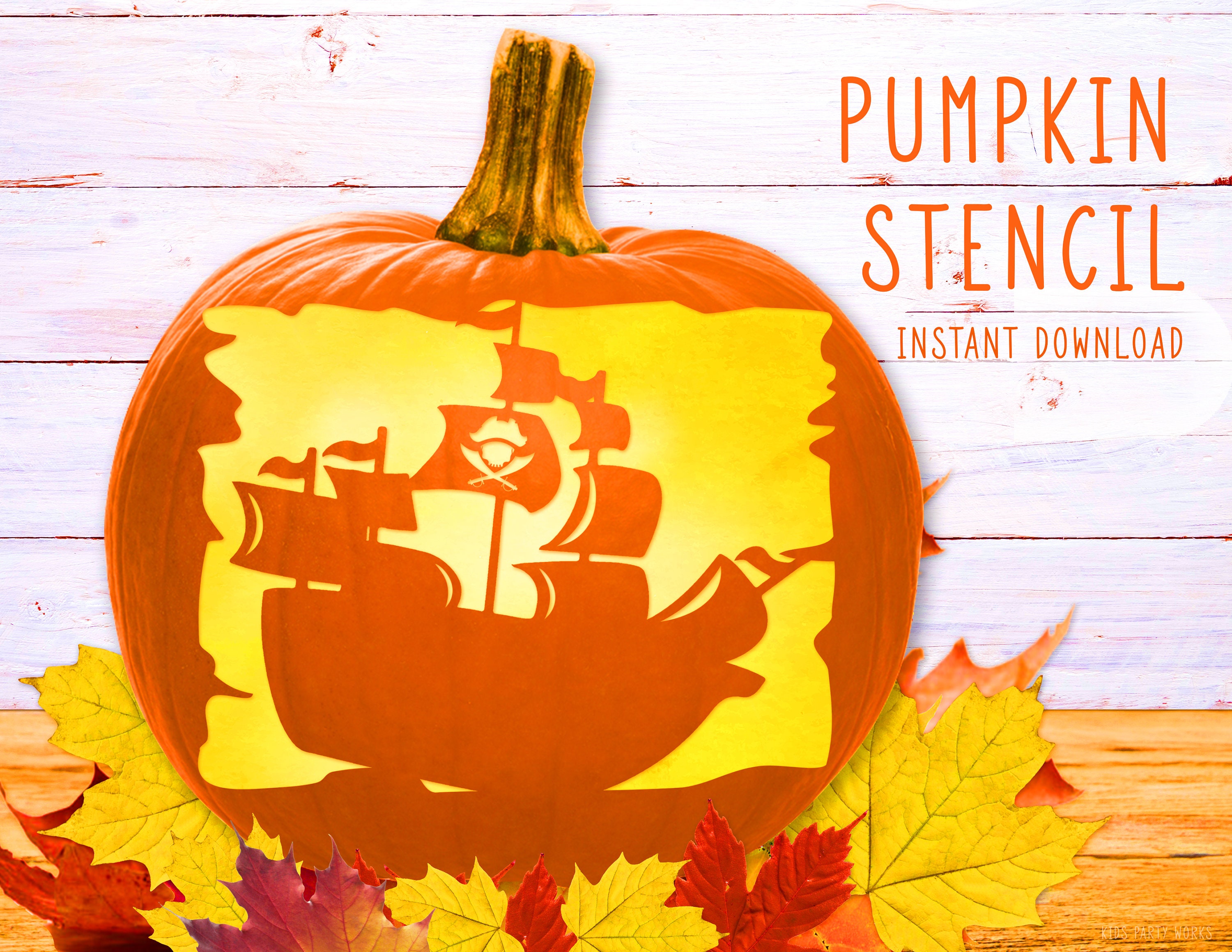 Pirate Ship Stencil Printable