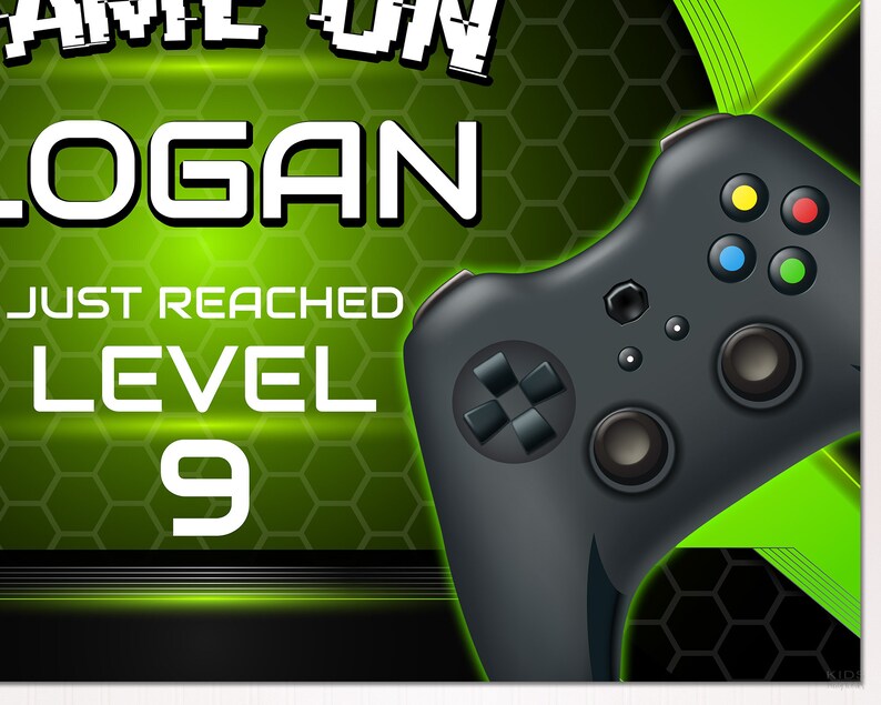 Video Game Backdrop, Gamer Birthday, Gamer Sign, Video Game Party ...