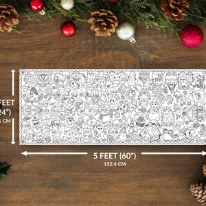 GIANT Christmas Coloring Poster or Table Cover, Kids Christmas ...