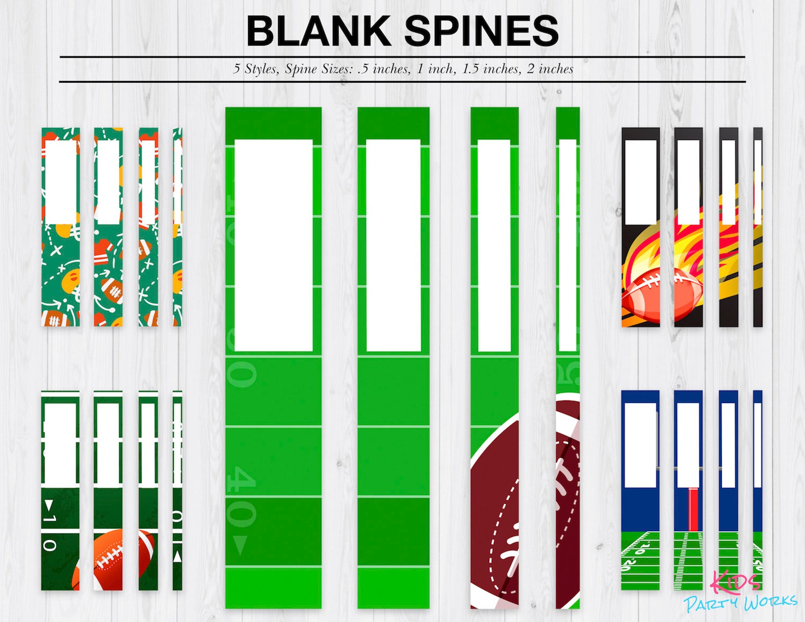 PRINTABLE BINDER COVERS-1 Personalized Binder Cover-football - Etsy