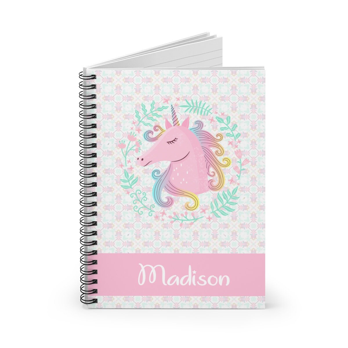 Unicorn Notebook Personalized with Ruled Line Pages Unicorn | Etsy