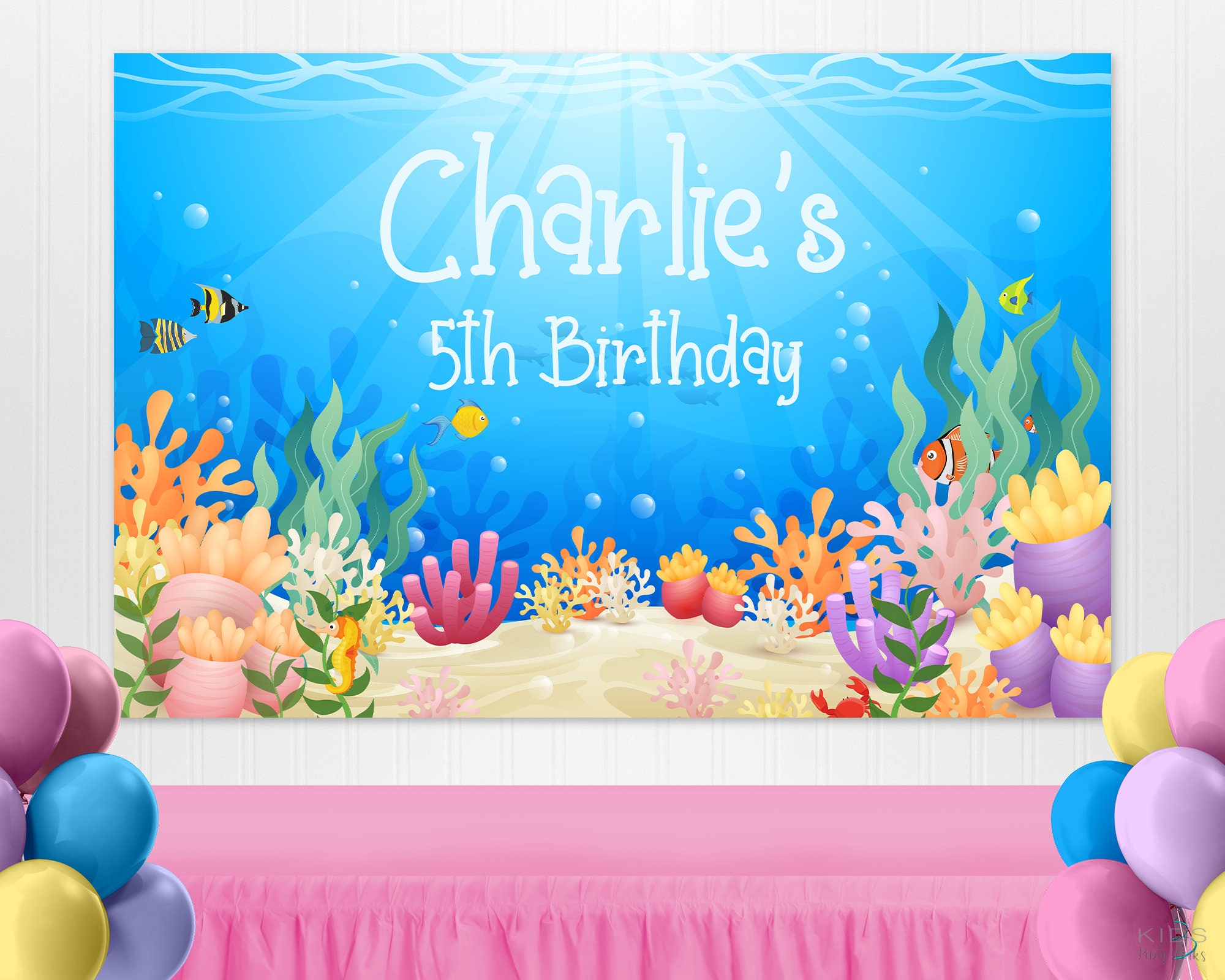 Under the Sea Backdrop Party Decorations Under the Seal - Etsy