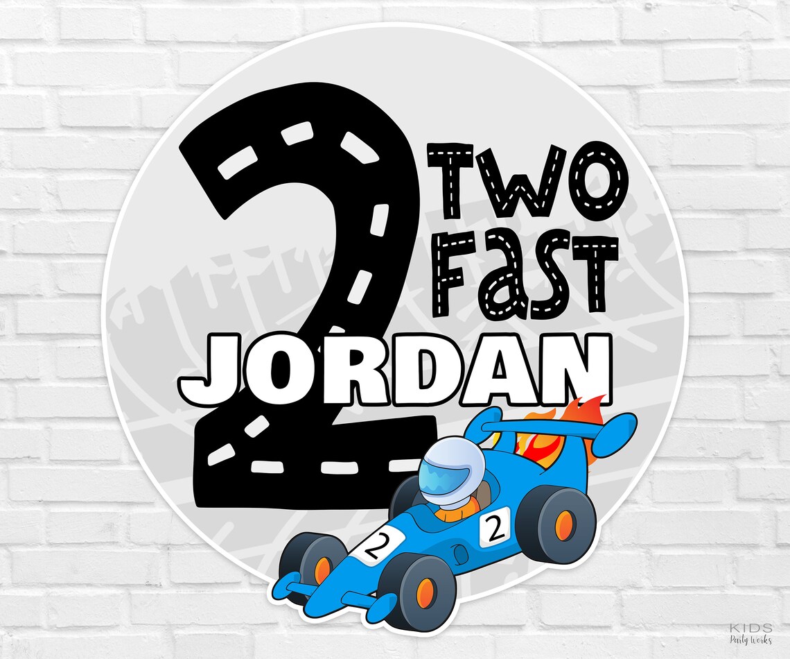 Two Fast Birthday Second Birthday Race Car Birthday 2nd - Etsy